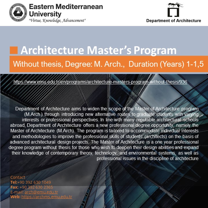 Department of Architecture | Department of Architecture - EMU